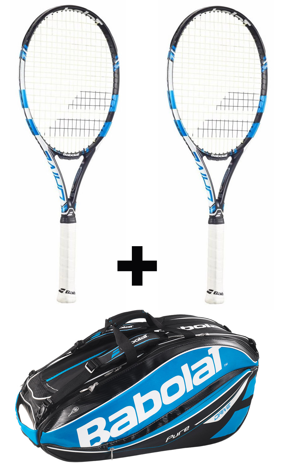 2ks Babolat Pure Drive GT + Babolat Pure Drive Racket Holder X12 ...